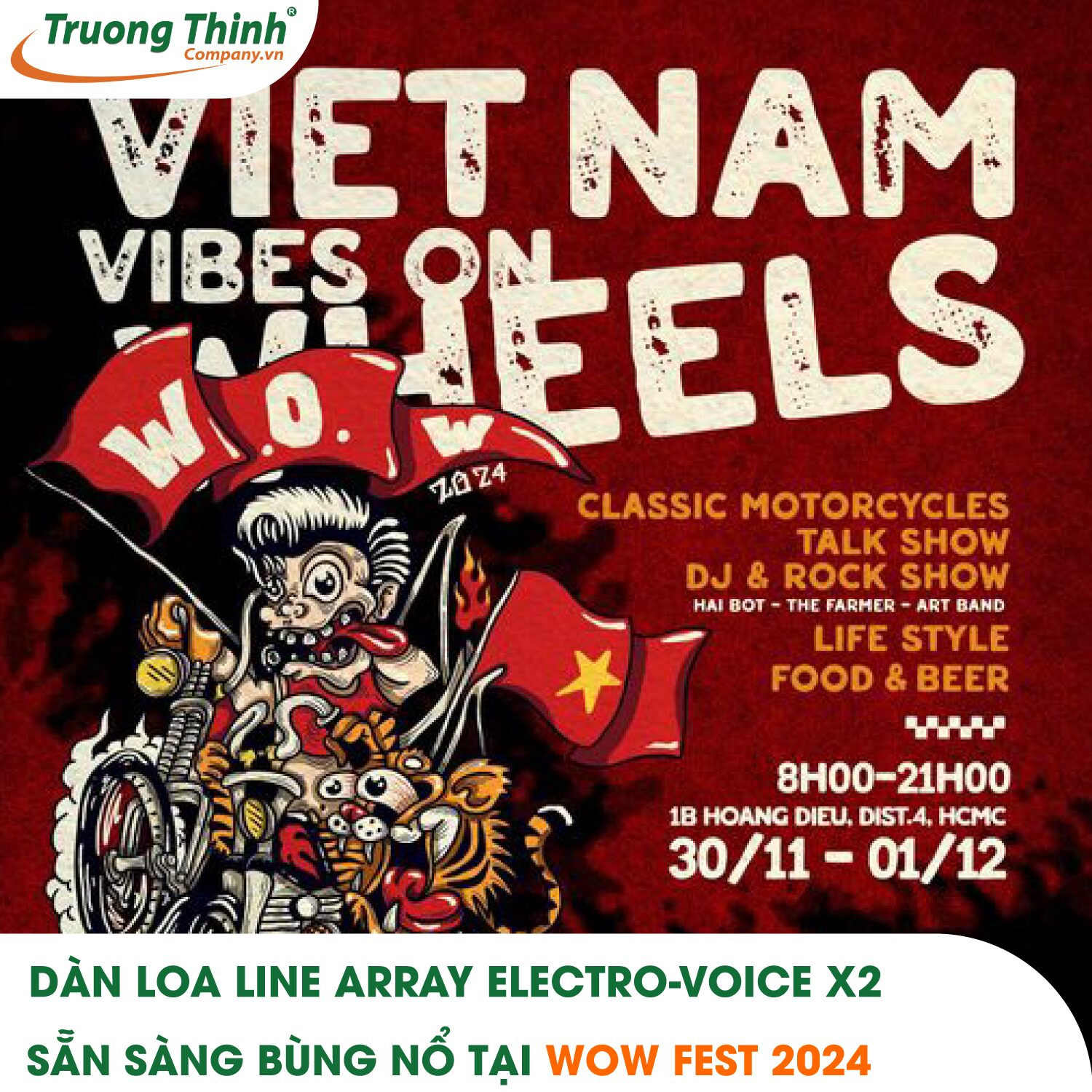 Dàn loa Line Array Electro-Voice X2 sẵn sàng bùng nổ tại WOW FEST 2024 - Trường Thịnh Company